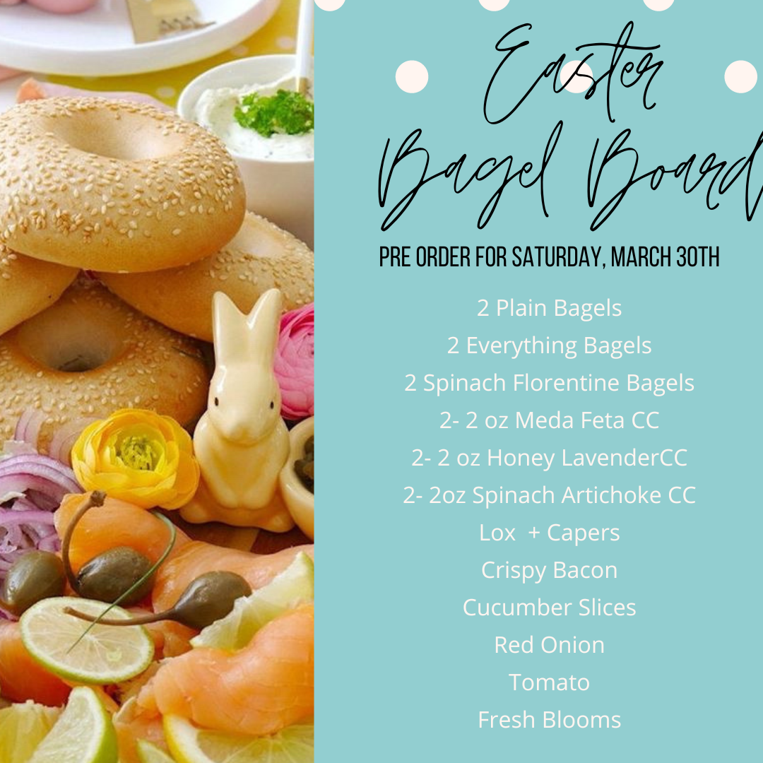Easter Bagel Board Pre Order | BAM Bar Coffee+Bakery+Florist